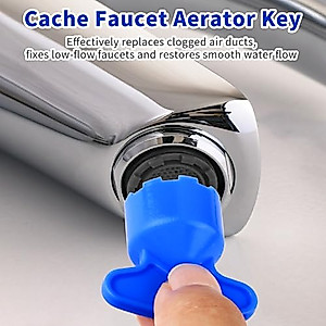 Notoke 5 PCS Faucet Aerator Removal Tools Faucet Wrench with 5 Sizes M16.5, M18.5, M21.5, M22.5, M24, Recessed Faucet Cache Aerator Key Sink Aerator Wrenches for Kitchen Bathroom Sink Faucet Aerator