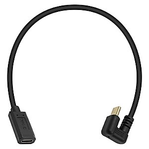 Poyiccot USB C Extension Cable Short, U Shape 180 Degree USB C Extender, 10Gbps 3A USB 3.1 Type C Male to Female Extension Cable for Smartphone, MacBook Pro & USB C Charger, 1ft/30cm