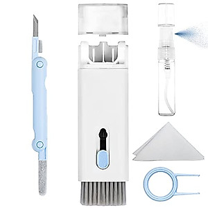 Laptop Screen Keyboard Earbud Cleaner Kit for Airpods Pro MacBook iPad iPhone iPod, walrfid Touchscreen Airpod Cleaning Pen Brush Tool Key Remover for PC Monitor TV Phone Computer Headphone - Blue