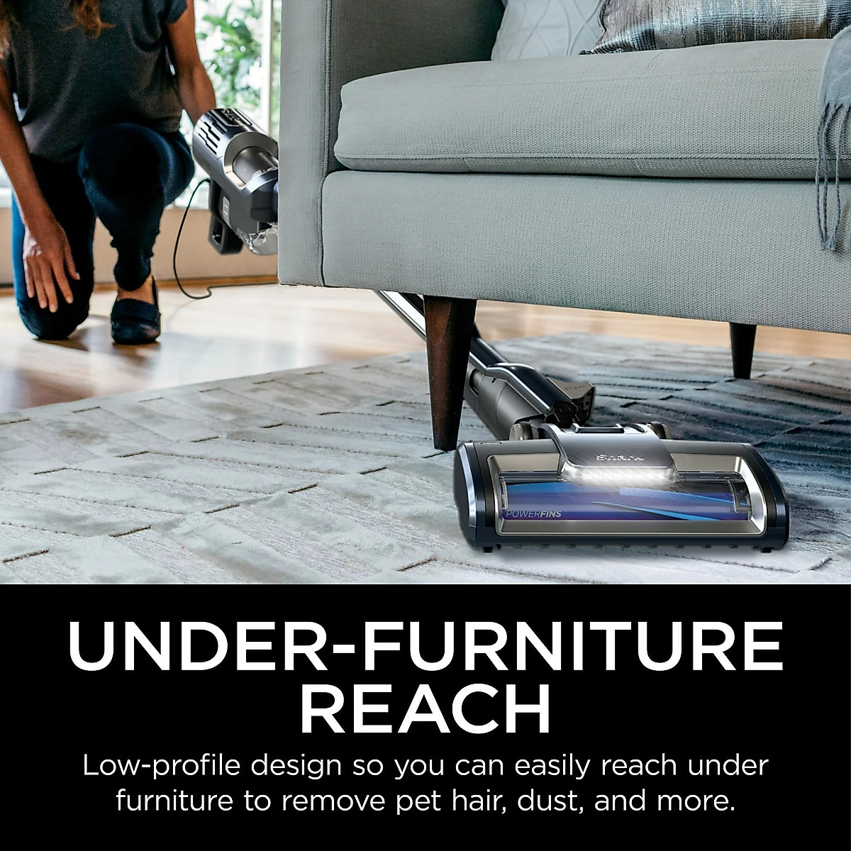 Shark HZ600 Ultralight Pet Pro Corded Stick Vacuum with PowerFins & Self-Cleaning Brushroll, Converts to Hand Vacuum, Pet Crevice & Upholstery Tools, Blue (Renewed)