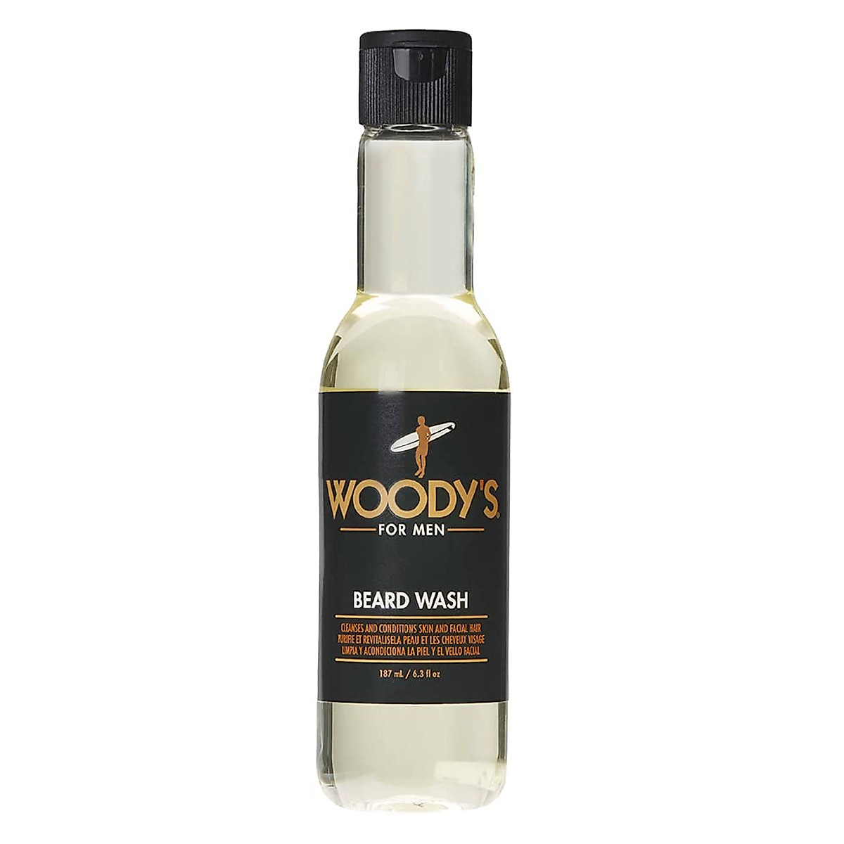 Woody's Energizing Beard Wash for Men, Cleanses and Conditions Skin and Facial Hair, For All Skin Types, 6.3 fl oz