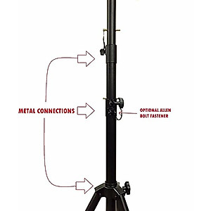 CedarsLink 15FT Portable DJ Lighting Truss/Stand w T-Bar Trussing Stage System W/Updated Wingnut Connection System All Metal Parts No Tools Required