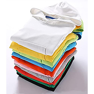 ZiweiStar Girls Boys' Crewneck Sport Long Sleeve Cotton Casual Solid T-Shirt Pullover Tops Kids' Hooded Youth Sweatshirt