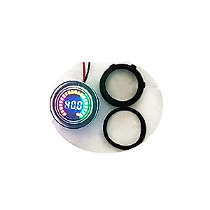 Taidacent Diameter 30mm Round Volte Meter Lithium Batteries DC Power Supply Tester Lead Acid Li Battery Waterproof Voltage Gauge (12V 3 String Li Battery Red Display)