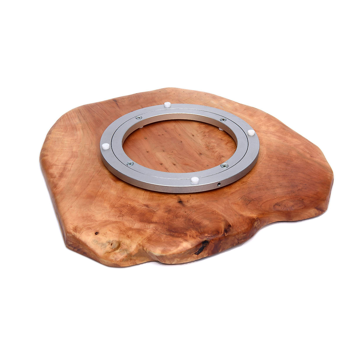 Driini Premium Handmade Root Wood Lazy Susan Turntable (16'') - Large Rustic Wooden Serving Platter Cheese Board - Oversized Charcuterie Tray, Perfect for Your Dinner Table or Countertop