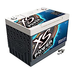 XS Power D3400 XS Series 12V 3,300 Amp AGM High Output Battery with M6 Terminal Bolt