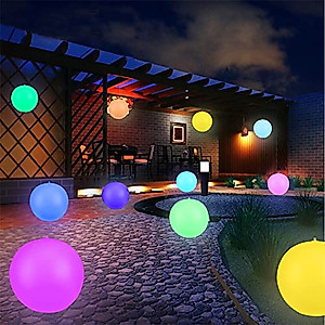 Blibly Floating Pool Lights Solar Powered, 14 inch Pool Lights That Float, Inflatable Waterproof Led Light Pool Balls, Solar Pool Lights for Outdoor Swimming Pools Garden Lawn Party Decor (4 Pack)