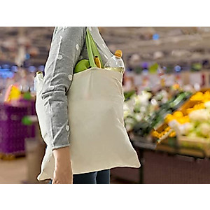 WHITEWRAP Canvas Grocery Bag, Canvas Shopping Bag with Handle Reusable Tote bags(15"x16", 3- Pack)