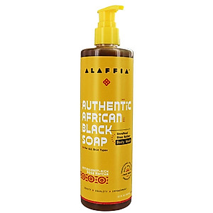 Authentic African Black Soap Body Wash, Antioxidant-Rich Rose Matcha