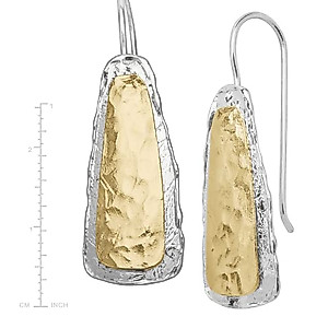 Silpada 'Cimarron Slopes' Two-Tone Tapered Drop Earrings in Sterling Silver & 14K Gold Plate