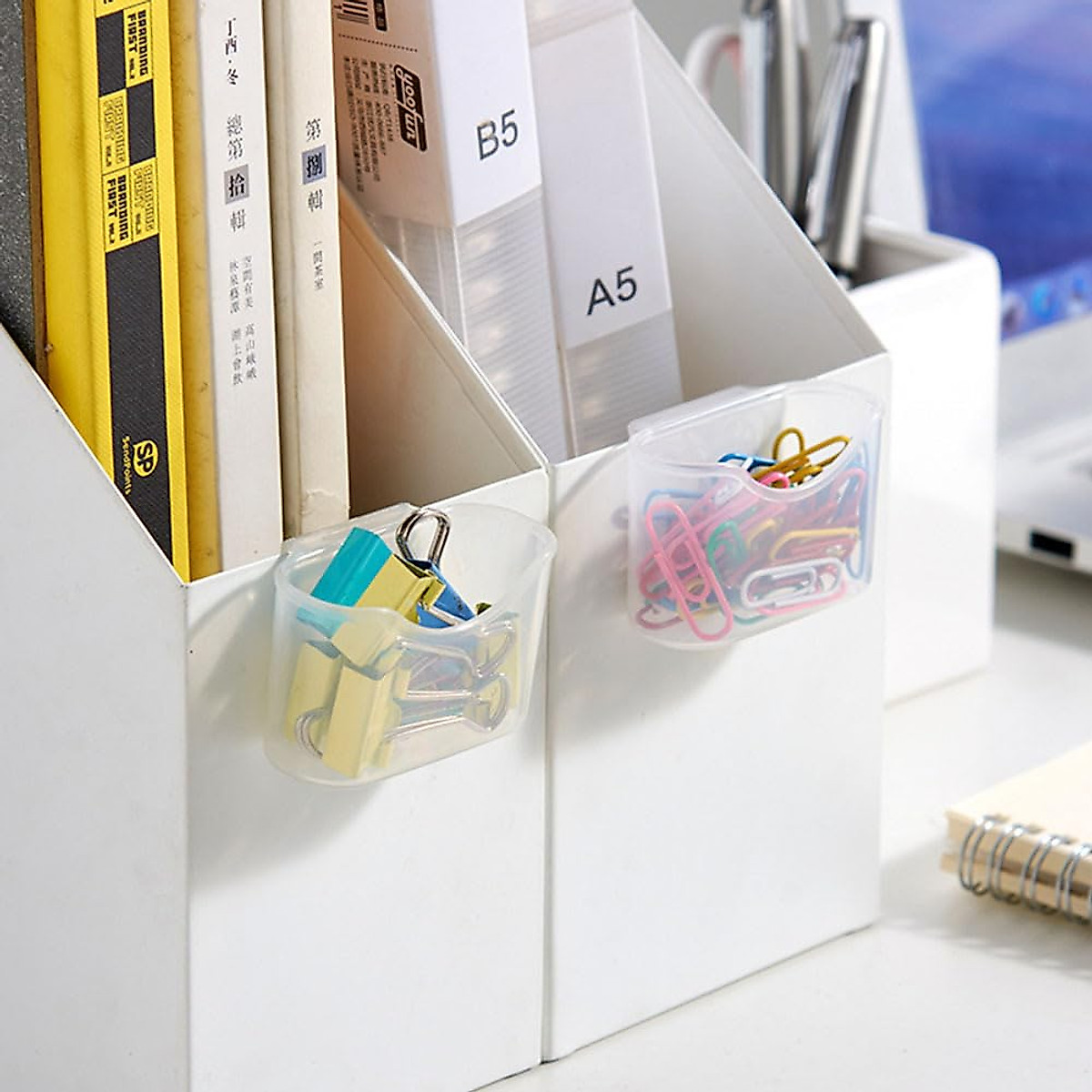 DECHOUS 4Pcs Fridge Space Allocator Refrigerator Door Storage Organizer Hanging Box Cases Refrigerator Plastic Drawer Organizer Cases