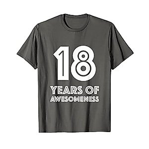 18th Birthday Shirt Gift Girl Boy Eighteen Age 18 Year Old T-Shirt