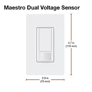 Lutron MS-OPS6M2-DV-WH Occupancy Sensor Switch, White