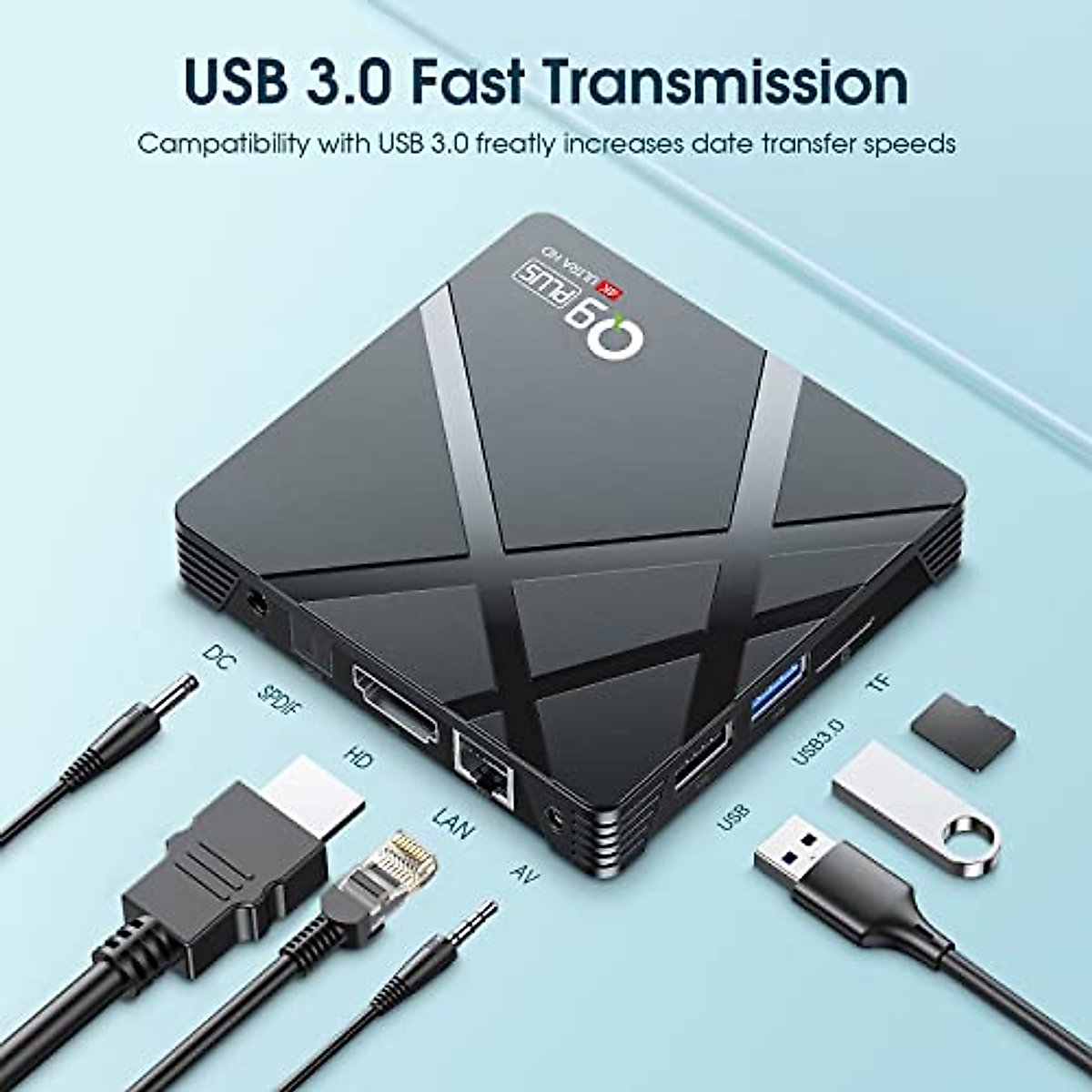 Android TV Box 11.0, 2022 Newest Android TV Box 4GB RAM 32GB ROM with RK3318 Quad-Core 64 Bits, Android Box Dual-WiFi 2.4GHz/5GHz BT 4.2 USB 3.0 3D 4K/6K TV Box