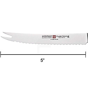 Wüsthof Classic IKON Precision Forged High-Carbon StainlessSteel German Made, 5" Toma, 5" Tomato Knife Full-Tang Handle with Half Bolster