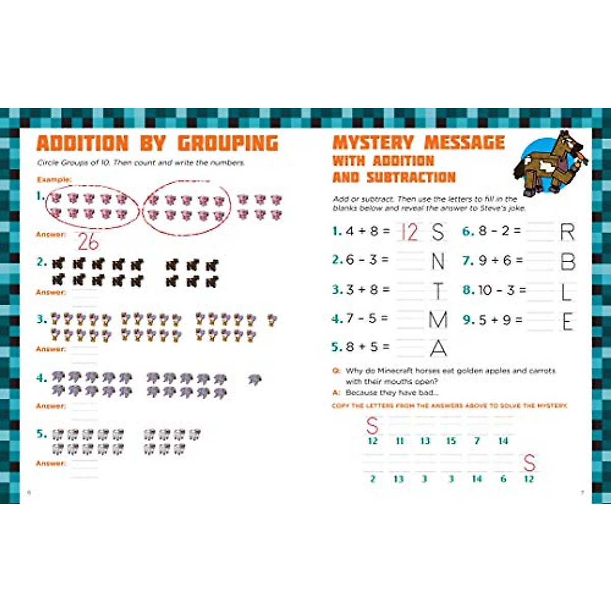 The Best and Biggest Fun Workbook for Minecrafters Grades 1 & 2: An Unofficial Learning Adventure for Minecrafters