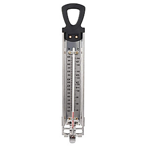 Stainless Steel Candy Deep Fry Food Cooking Kitchen Thermometer,Candy Thermometer , Fahrenheit Celsius Double Scale Display Household Kitchen Hanging Candy Thermometer, Candy Thermometer ,Stainle
