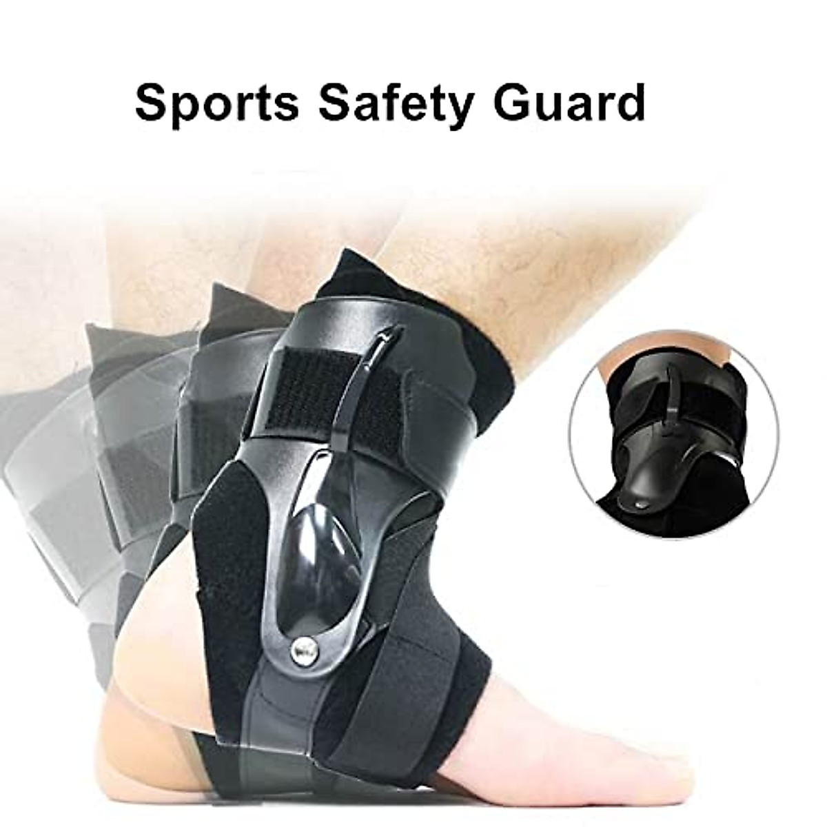 robots master Ankle Protector Sport Ankle Support Brace Sprains Injury Wrap Foot Guard Elastic Achilles Tendon Splint Strap Enkel Brace Soccer (Size : Medium)