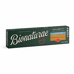 Bionaturae Spaghetti Pasta Noodles - Gluten Free Spaghetti Pasta, Rice & Lentil Pasta, Kosher, High Protein, Non-GMO, USDA Certified, Gluten Free Spaghetti Noodles, Crafted in Italy - 12 Oz, 12 Pack