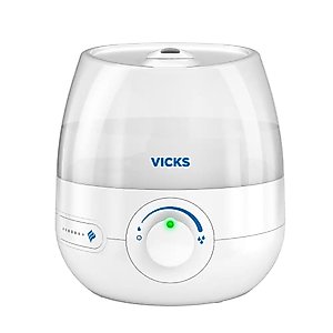 Vicks Mini Filter Free Cool Mist Humidifier, Small Room – Variable Mist Control – Works with Vicks VapoPads