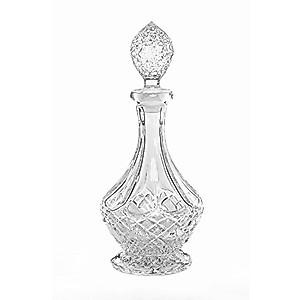 Amlong Crystal Lead-Free Crystal Liquor Decanter with Stopper, Round