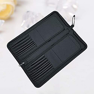 NUOBESTY Pencils Roll Canvas Brush Wrap Rollable Pouch Pen Art Paint Brush Holder Storage for Students Artist