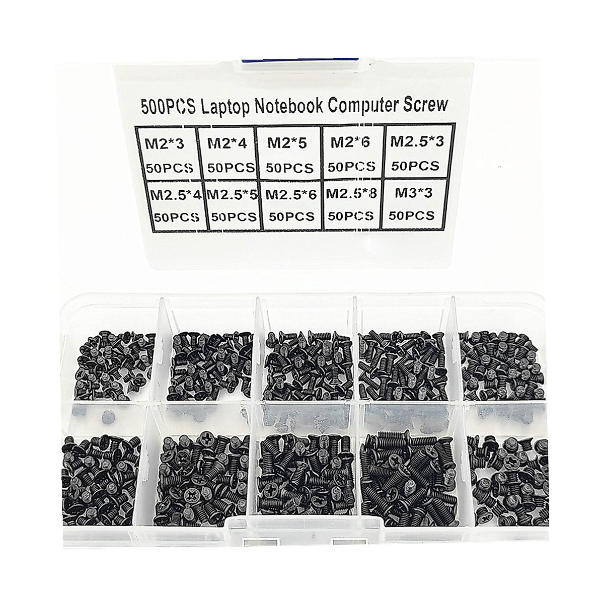 MUMUJJ M2 Laptop Notebook Computer Replacement Screws Kit, PC Flat Head Phillips Screw Assortments, Countersunk Electronic Repair Accessories