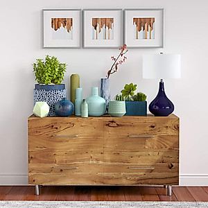 Mirabella 25.5" Tall Table Lamp with Fabric Shade in Ombre Brass Glass/White