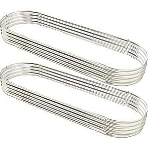 9 ft x 3 ft Raised Garden Bed Metal Elevated Planter for Vegetable Flower Herb (2pk)