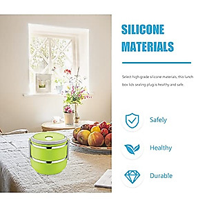 CALLARON Insulated Container Lids Plug Cooking Pot Pot 6Pcs Sealing Stopper Bento Box Lids Seal Plugs Box Lid Valves Plugs Food Container Sealing Pads Supplies Pots Korean Ramen