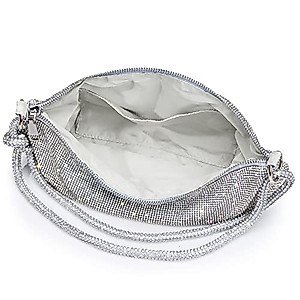 WLLWOO WLLWOO Rhinestone Purses Clutch For Women-Chic Evening Bags,Shiny Crossbody Handbags For Party Club Wedding