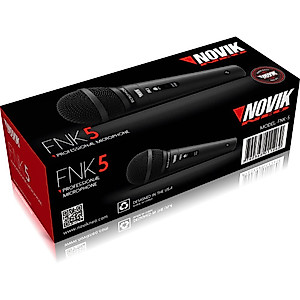 NOVIK NEO Audio Microphone for Singing, Concerts, Studio and Events - Professional FNK 5 Dynamic Cardioid - XLR Connectivity Karaoke Microphone - Polar Pattern with Cable - Ideal for Live Performances