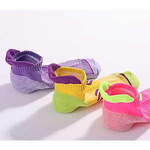 ADILAIDUN 6/12 Pairs Women Ankle Socks Athletic Running Low Cut Thick Cushion Padded Compression Socks 5-12 Size (Purple-6 Pairs)