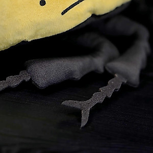 Nohito 9.8'' Realistic Insect Plush Toy Soft Stuffed Animal Simulation Bug Pillow Horned Hercules Coleoptera Insect Isopod Toys Doll (9.8'', Black and Yellow)