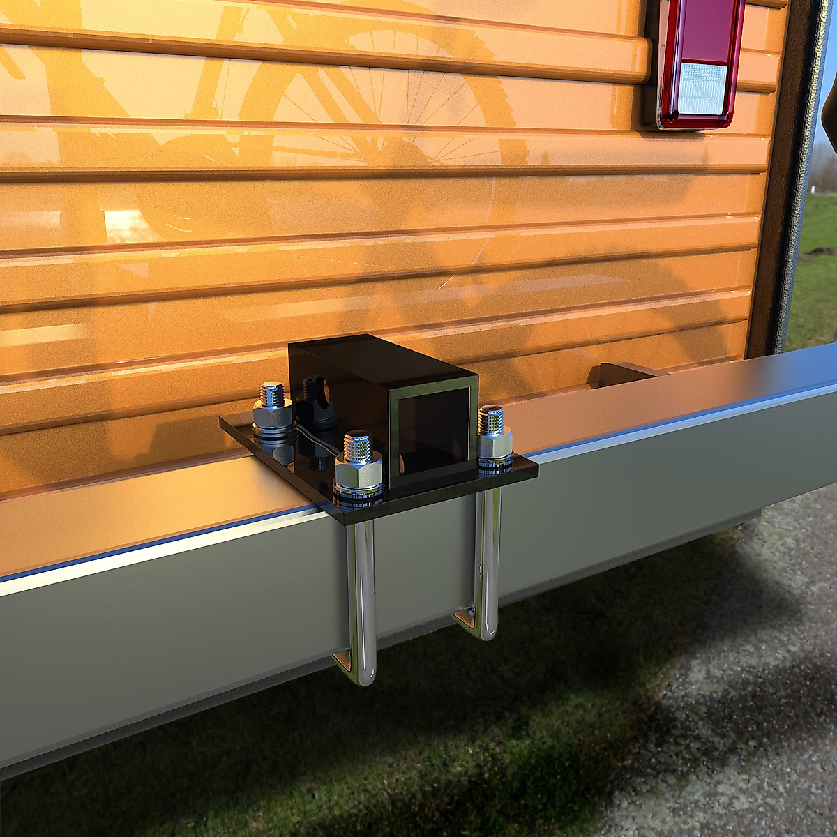 OxGord RV Hitch - 2" Receiver Adapter Fits 4-4.5" Bumper Beam - Trailer Accessories Best for Mounting Bike Racks & Cargo Carriers