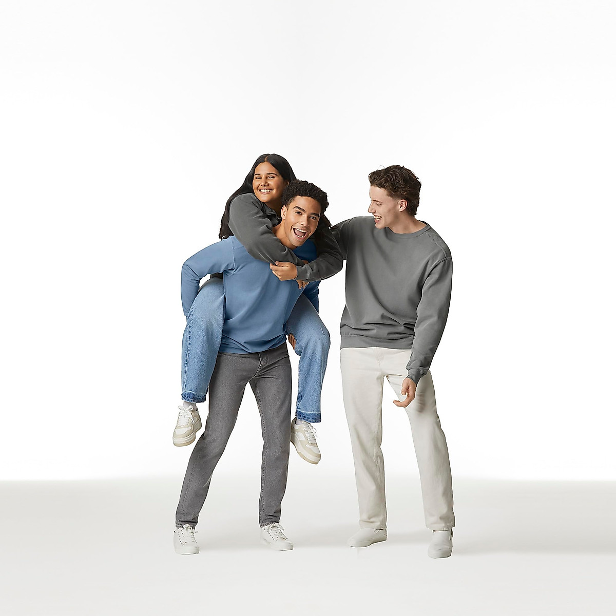 Comfort Colors Adult Crewneck Sweatshirt, Style G1566, Grey, Large