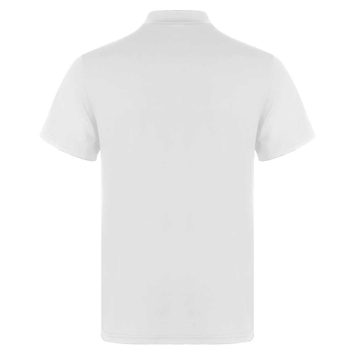 Freebily Mens Basic Turtleneck Short Sleeve T-Shirts Slim Fit Undershirt Solid Knitwear Sweaters White A XX-Large
