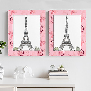 POFATO Red Sunflower Flower 8x10 Picture Frame Wood Photo Frame for Tabletop Display Wall Mount Picture Frame Display 8 x 10 Inch Photo Wall Decor Home Gift Frames