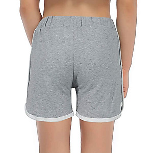 GORLYA 2 Pack Girl's Active Wear Play up Workout Gym Athletic Sport Running Casual Dolphin Shorts (GOR1044, 11-12Y, Black+Gray)