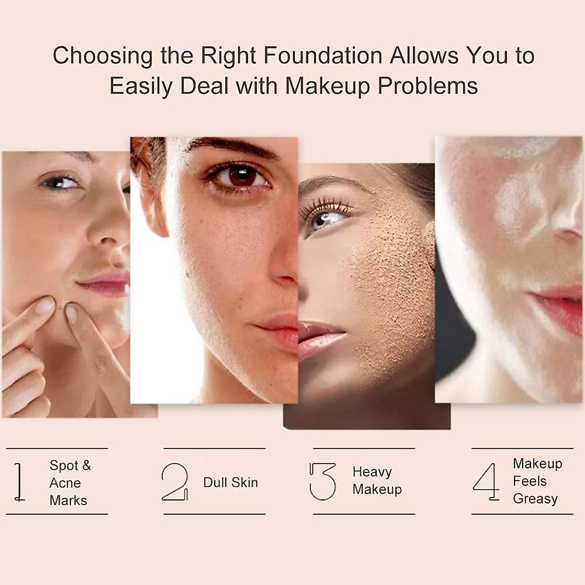 BB Air Cushion BB Cream CC Cream Concealer Cushion All-Day Flawless Foundation Makeup, Even Skin Tone Makeup Base Primer with Mushroom Air Cushion, Easy to Apply, Thin, moist, lasting (Natural)