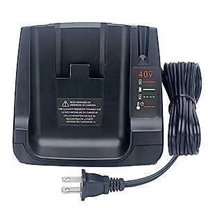 Biswaye 40V MAX Battery Fast Charger LCS40 Compatible with Black & Decker 36V 40V Max Lithium Battery LBX1540 LBX2540 LBX2040 LBXR2036 LBXR36 LBX2240 LBX36 LSW36 LST136 LHT2436