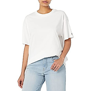 Volcom Women's Stones Throw Solid Blank Short Sleeve Tee, White, X-Large