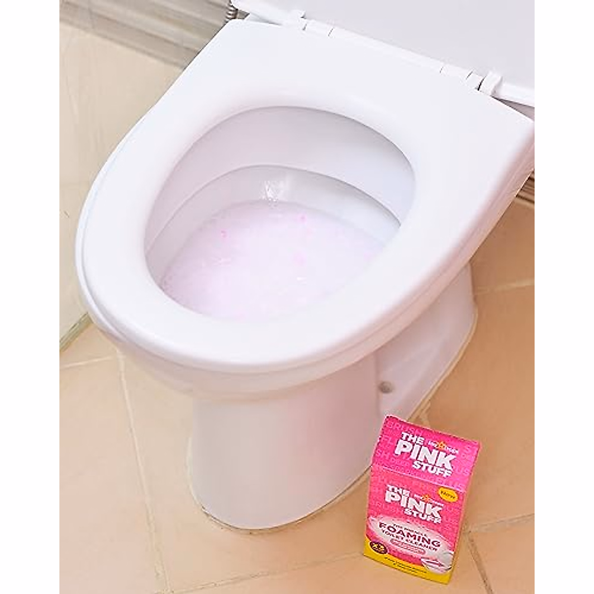 Stardrops - The Pink Stuff - The Miracle Power Foaming Toilet Cleaner - 2 Treatments - Self Activating Pink Foam