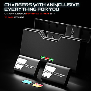 Matbc 1600mAh Replacement for Sony NP-BX1 Battery 2 Pack and 3-Channel Sony Cybershot Camera Charger Compatible with SonyZV-1, ZV-1 II,ZV-1F, DSC-RX100 III, DSC-RX100 IV, DSC-RX1, HX90V, HX80 Battery