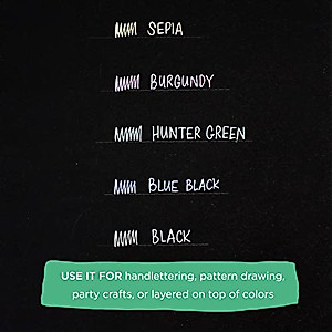 SAKURA Gelly Roll Metallic Gel Pens - Pens for Scrapbook, Journals, or Drawing - Dark Metallic Ink - Medium Line - 5 Pack