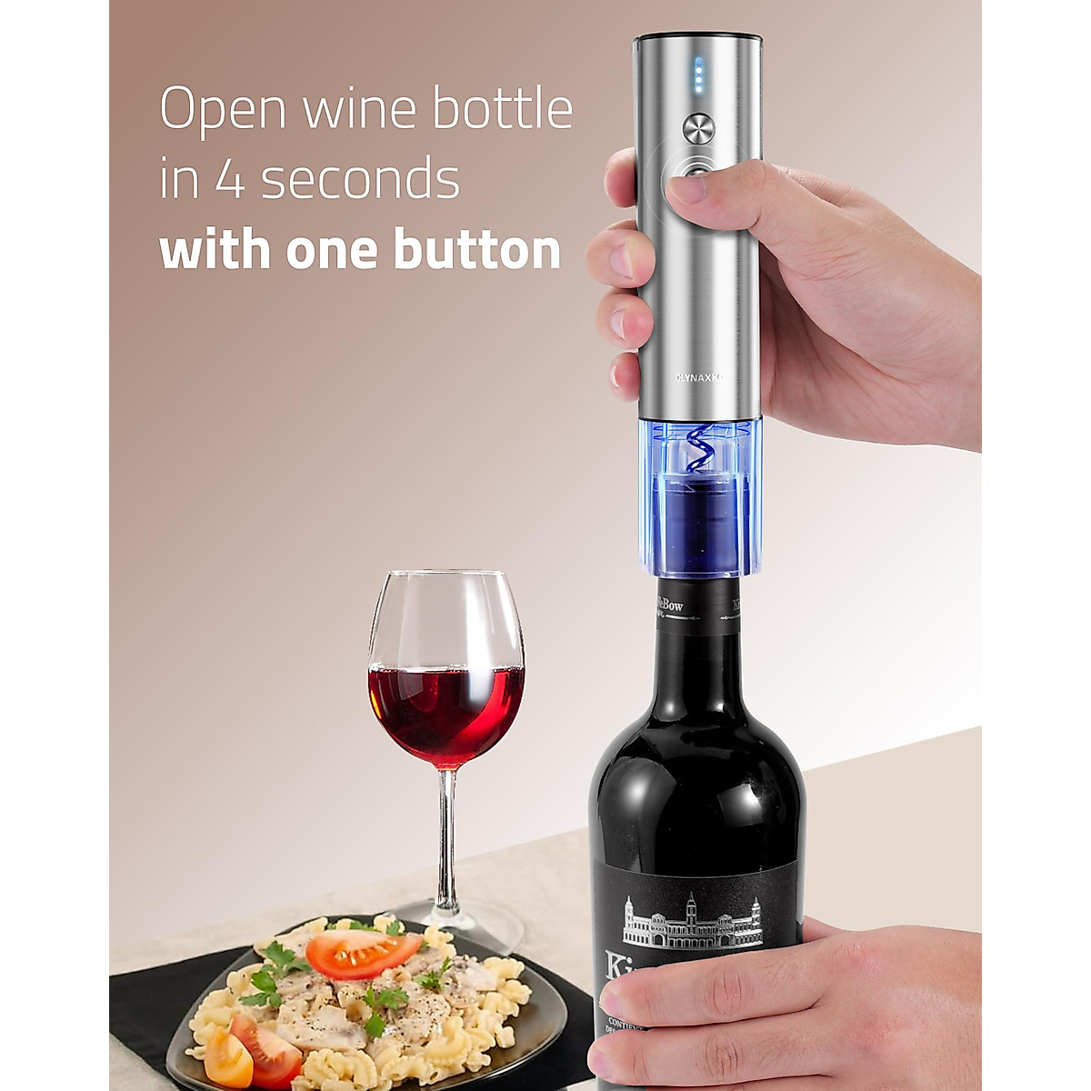 Electric Wine Opener Set - Premium Wine Gifts with Wine Opener, Foil Cutter, Wine Aerator, Vacuum Stopper, and Elegant Gift Box - Ideal Christmas Gift for Unforgettable Moments