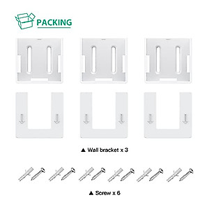 OLAIKE 3Pack Wall Mount Bracket for Wyze CamV3/V2/Spotlight, Strong Adhesive Holder 3M Stick On or Screws Bracket, Support 360° Swivel and 180° Tilt (NOT Include Camera), White