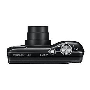 Nikon COOLPIX L26 16.1 MP Digital Camera with 5x Zoom NIKKOR Glass Lens and 3-inch LCD (Black)