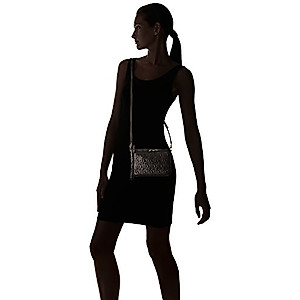 GTM Gun Tote'n Mamas Concealed Carry Rose Embroidered Lambskin Cross-Body Shoulder Bag, Black, Medium