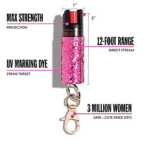 super-cute Pepper Spray & Stun Gun Kit - Professional Grade, Maximum Strength Pepper Spray & Powerful, High Voltage & Compact Stun Gun - Pink & Pink